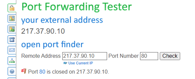 Check if a port is open in a routers firewall – LILIN Technical Support